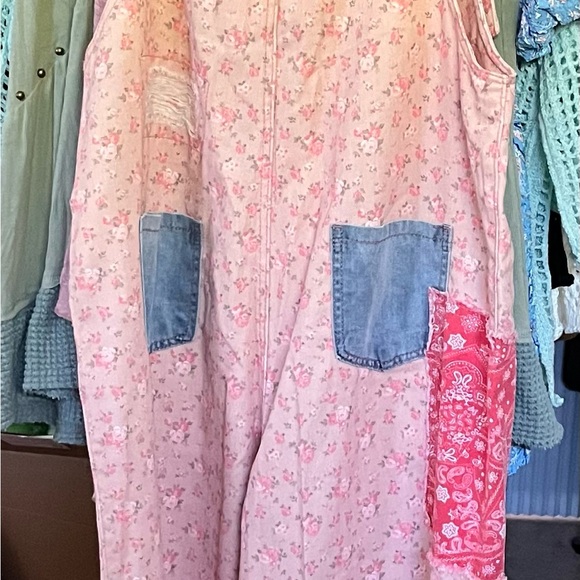 POL | Pants & Jumpsuits | Pol New Floral Patchwork Overallsjumpsuit ...